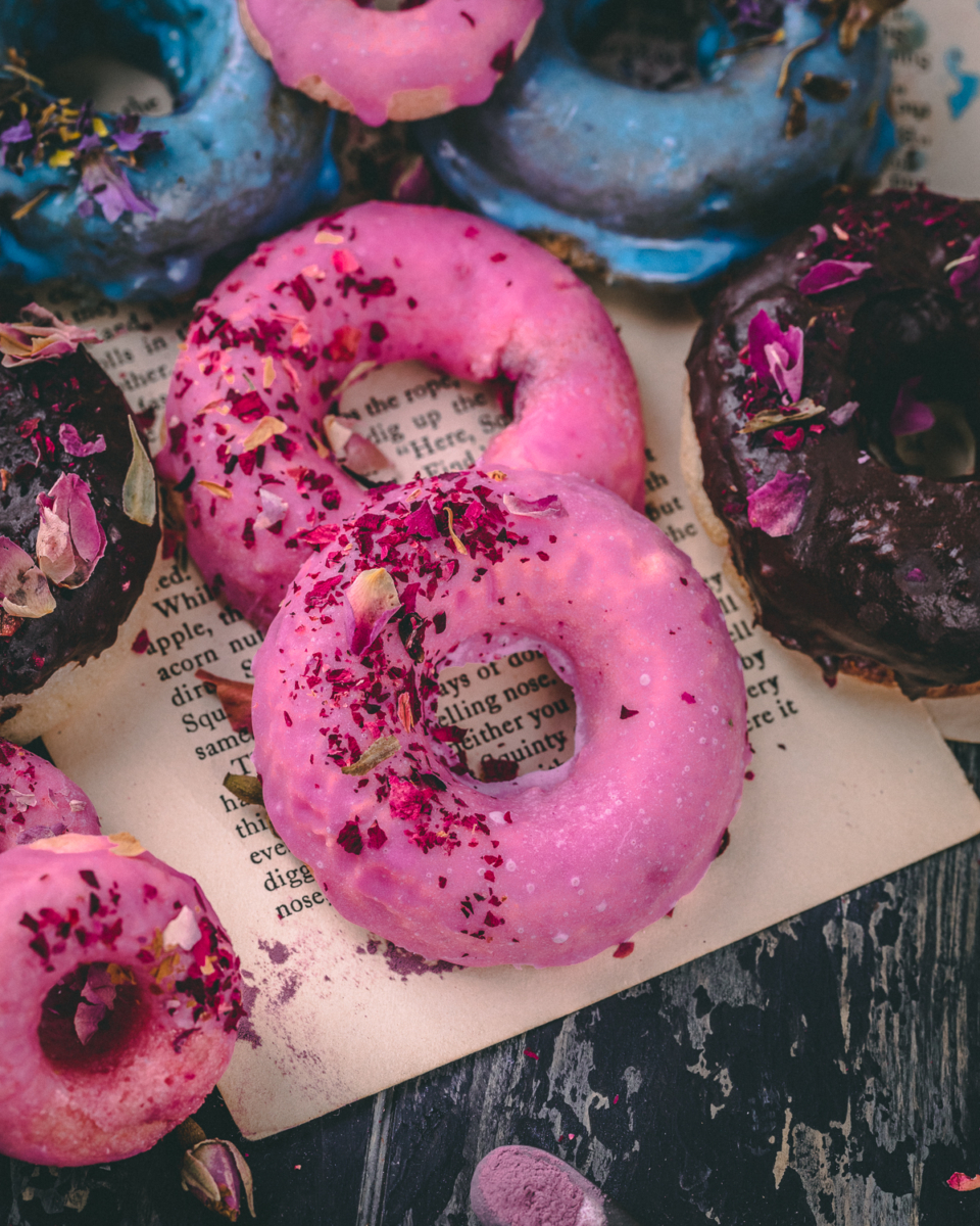 Enchantingly Beautiful Vegan Donuts (baked!) - Sculpted Kitchen