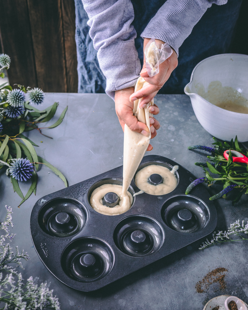 Enchantingly Beautiful Vegan Donuts (baked!) - Sculpted Kitchen